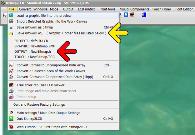 How to Use Bitmap2CLD ? (before Version 3.0) - Bitmap2LCD Software Tool ...