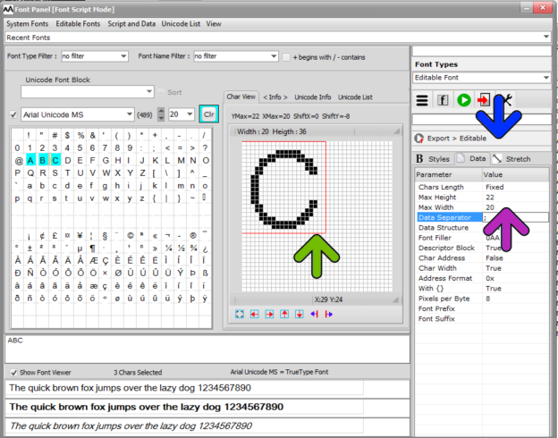 GLCD Editable Fonts - Bitmap2LCD Software Tool Blog :: about GLCD ...