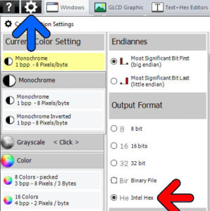 Intel Hex Output - Bitmap2LCD Software Tool Blog :: about GLCD displays and Programming
