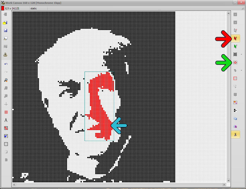 Bitmap2LCD : Example of moving a group of pixels - Bitmap2LCD Software ...