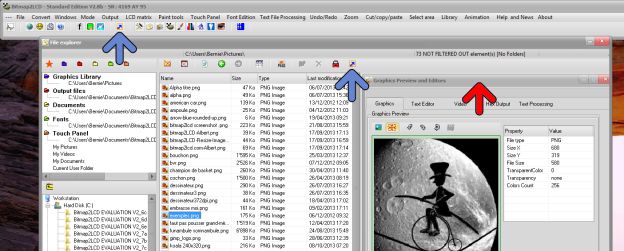 Bitmap2LCD : Sizeable Editor separated from the File Explorer ...