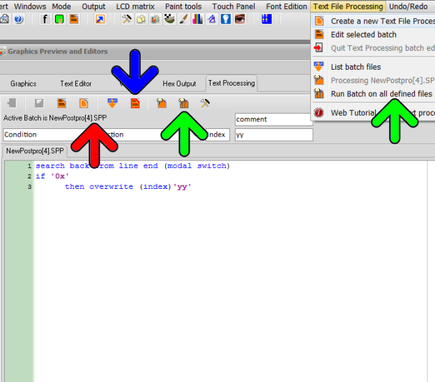 Bitmap2LCD : Text processing on multiple files located in a folder - Bitmap2LCD Software Tool ...