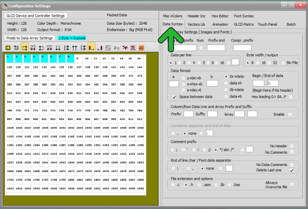 Bitmap2LCD : General info about Configuration Settings - Bitmap2LCD Software Tool Blog :: about ...