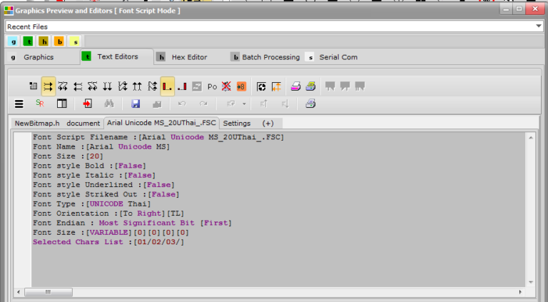 Bitmap2LCD :: Generating International Fonts / Characters - Bitmap2LCD ...