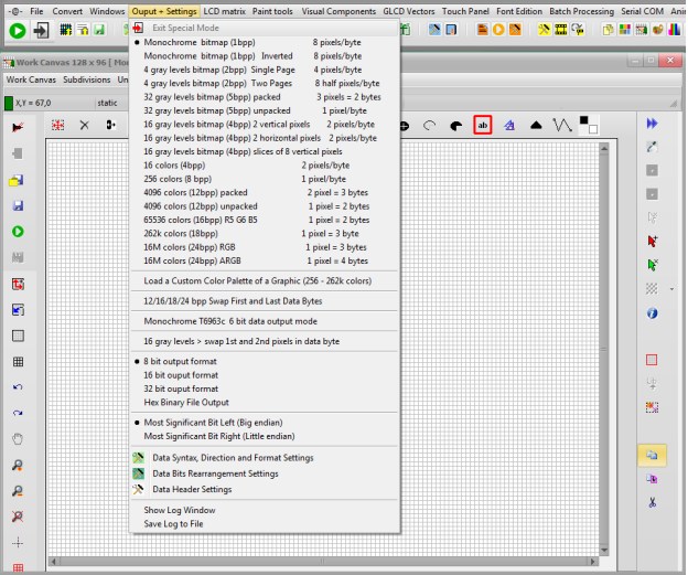 Bitmap2LCD : Basic Configuration Example | Bitmap2LCD Software Tool Blog :: about GLCD displays ...