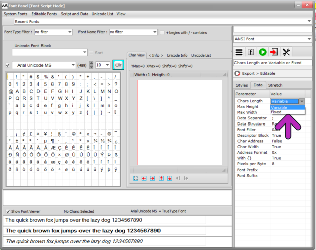 GLCD Font Editor - Bitmap2LCD Software Tool Blog :: about GLCD displays ...