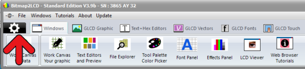 Work Canvas Export To Data Settings Bitmap2lcd Software Tool Blog About Glcd Displays And