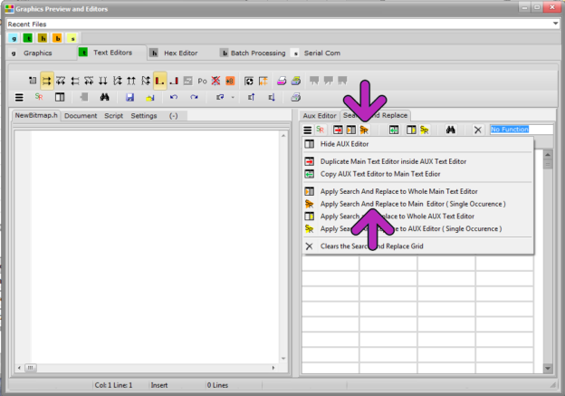 Search And Replace | Bitmap2LCD Software Tool Blog :: about GLCD displays and Programming