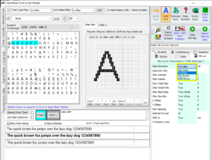 GLCD Font Editor - Bitmap2LCD Software Tool Blog :: about GLCD displays and Programming