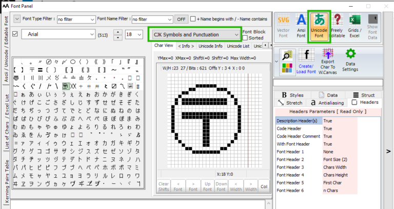 Font Editor And Generator For Graphic Lcd Glcd Bitmap2lcd Software Tool Blog About Glcd